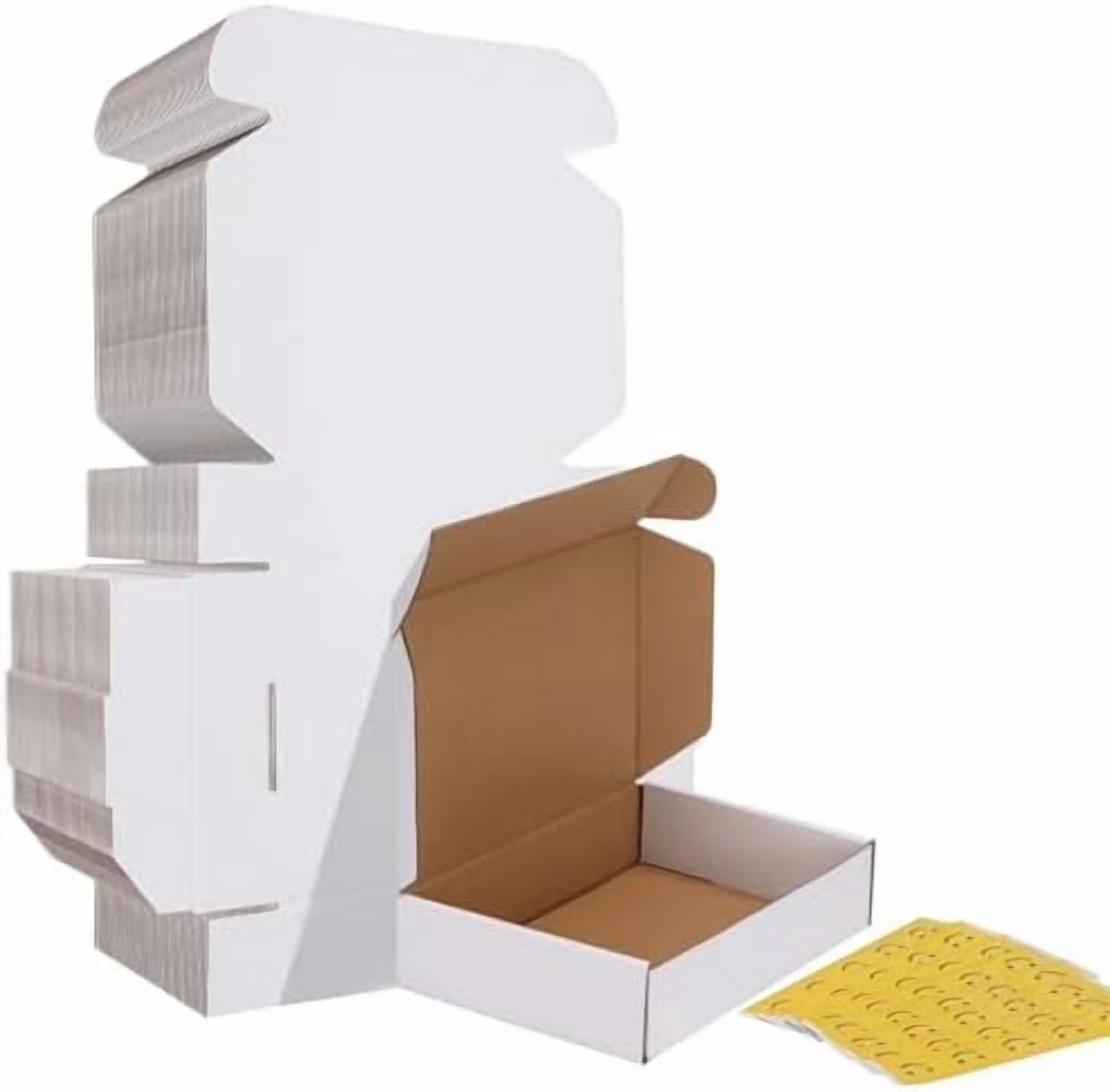 40 Pack 9x6x2 Shipping Boxes, White Corrugated Cardboard Box for ...