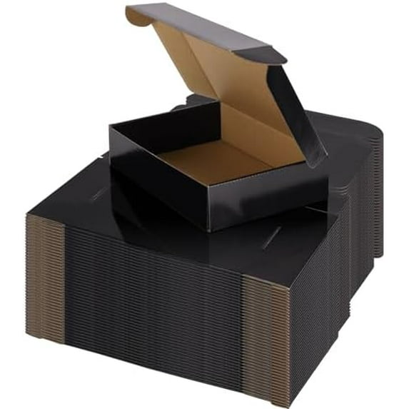 40 Pack 9x6x2 Shipping Boxes for Small Business, Black Packaging ...