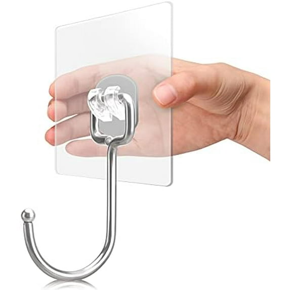 40-Pack Adhesive Hooks for Hanging, Heavy Duty Hooks 37 lb(Max ...