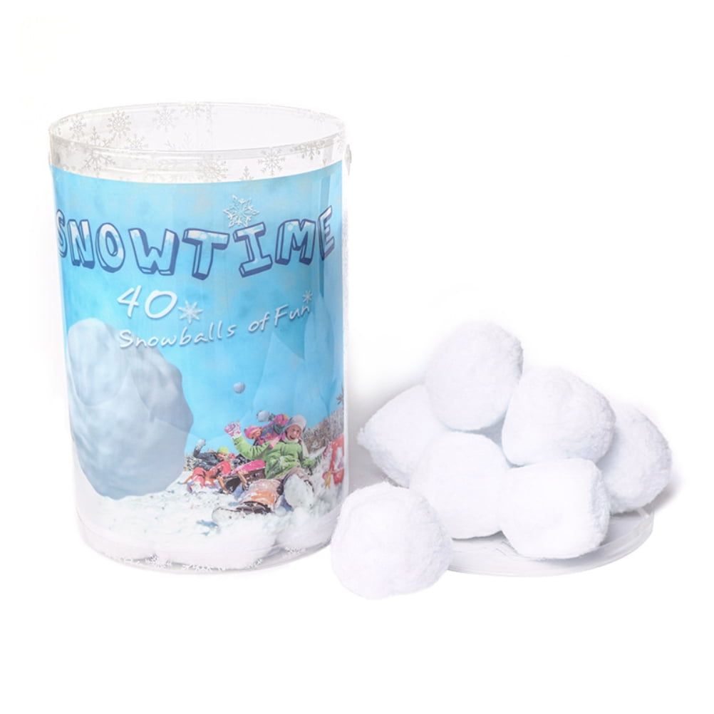 40 Pack Artificial Snowballs Fake Snowball for Snowball Fight Indoor ...