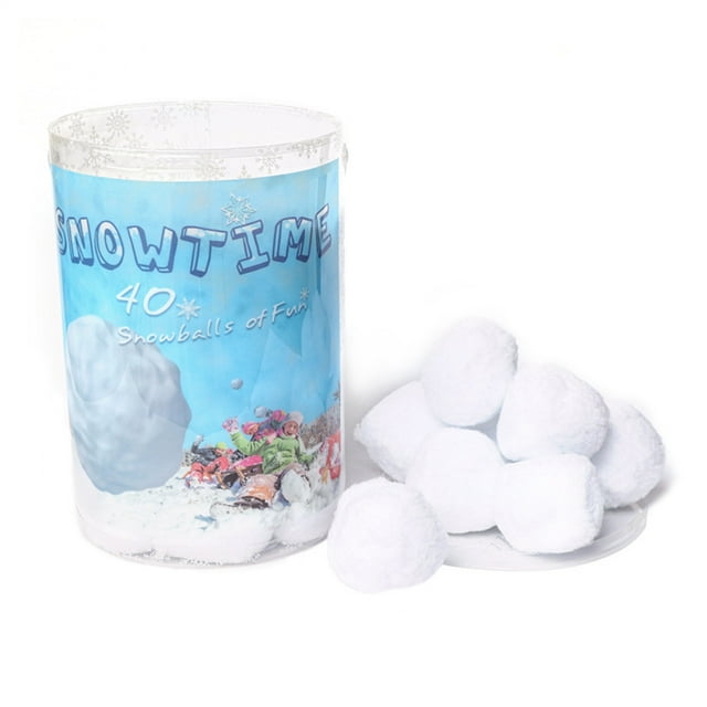 40-Pack Artificial Snowballs - Realistic Fake Snow for Indoor & Outdoor ...