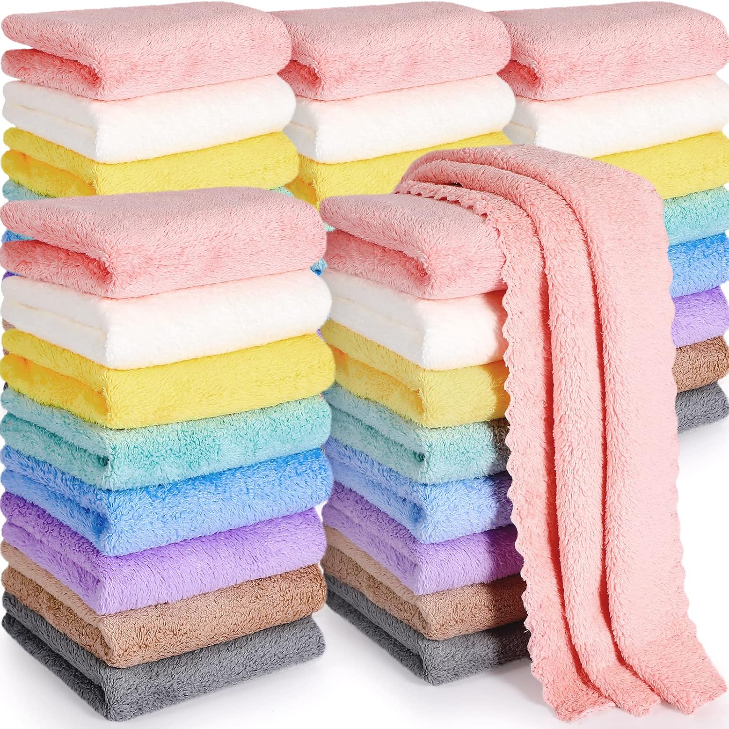 40 Pack Baby Burp Cloths Bulk 20x10 Inch Absorbent Muslin Burp Cloths ...
