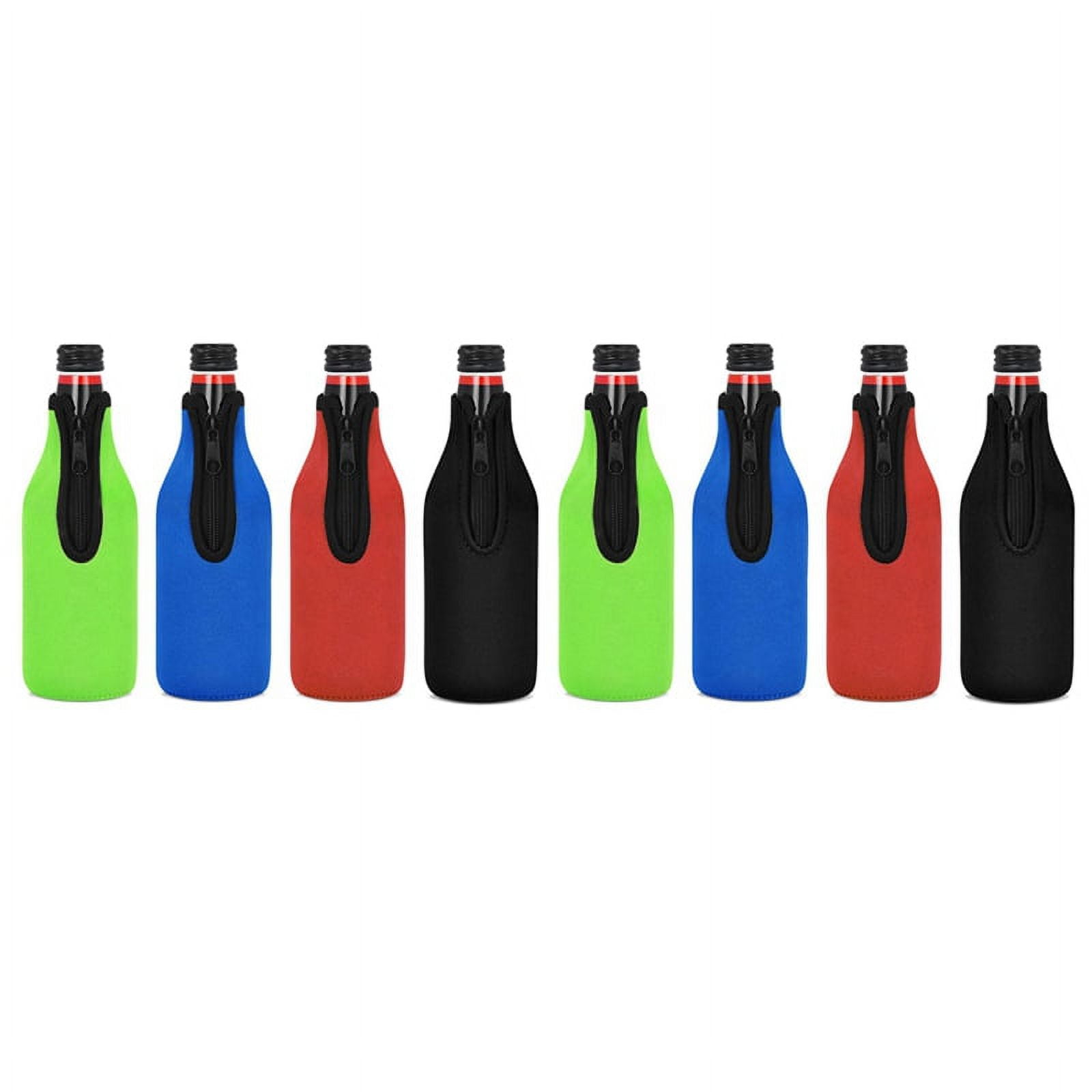 40 Pack Beer Bottle Insulator Sleeve Keep Drink Cold,Zip-Up Bottle ...
