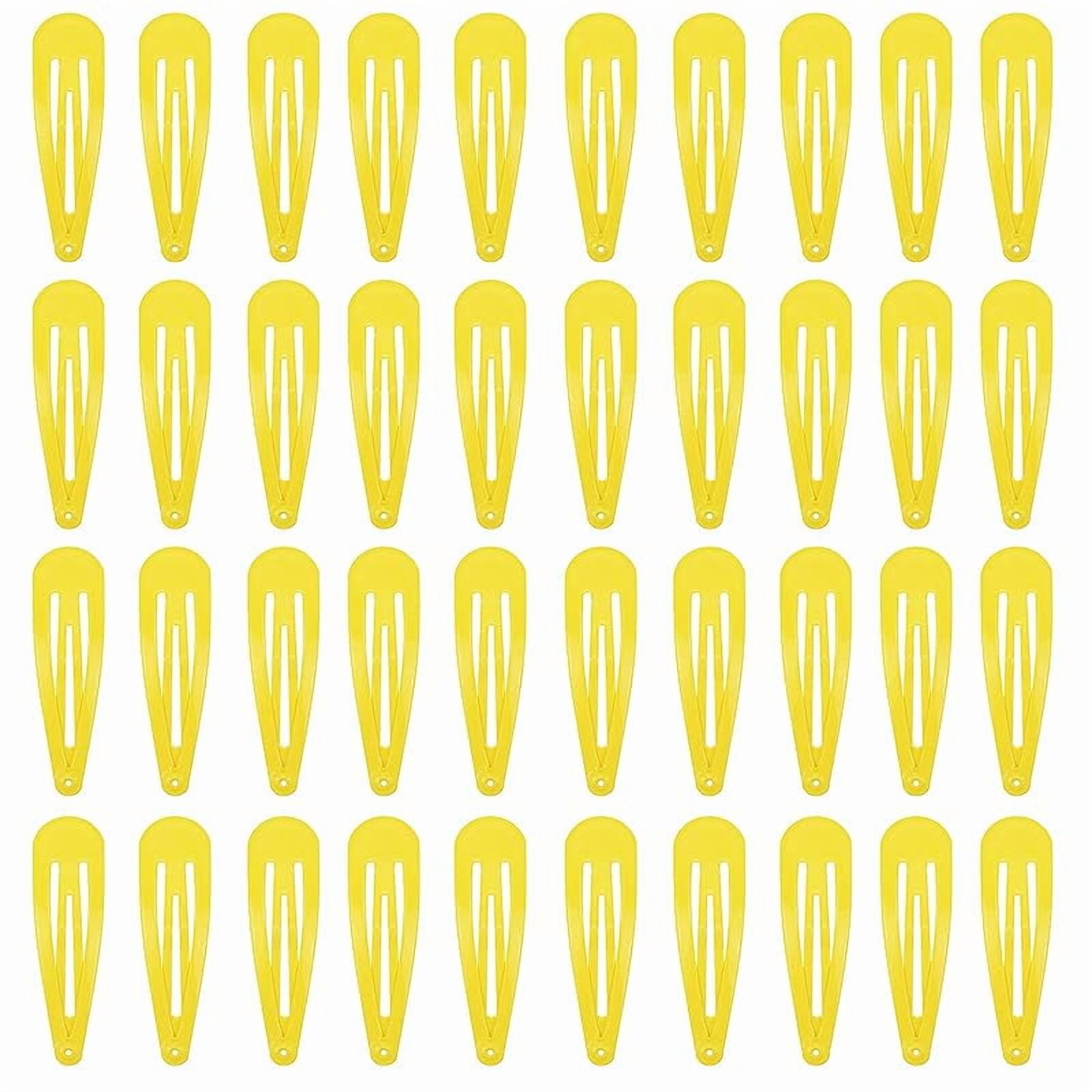 40 Pack Black 2 Inch Barrettes Women Metal Snap Hair Clips Accessories ...