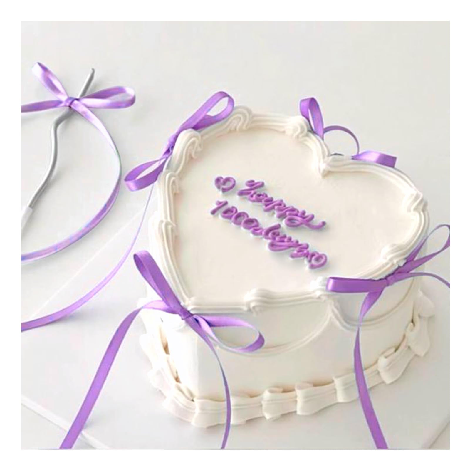 40 Pack Bow Cupcake Toppers Birthday RST1 Bowknot Ribbons Coquette Red ...