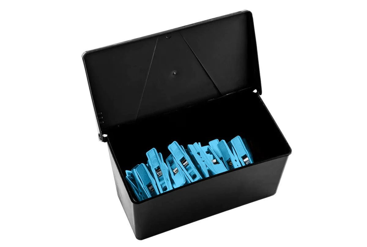 (40 Packs + Box) Plastic Clothespins, Heavy Duty Laundry Clothespins ...