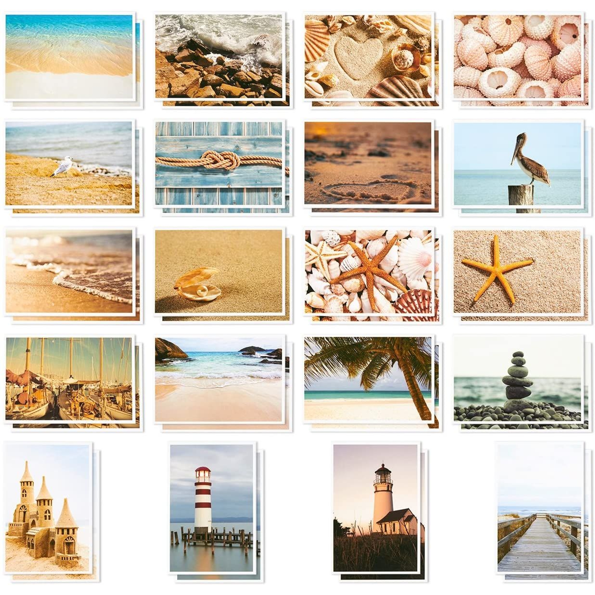 40 Pack Bulk Animal and Travel Postcards From Around the World for ...