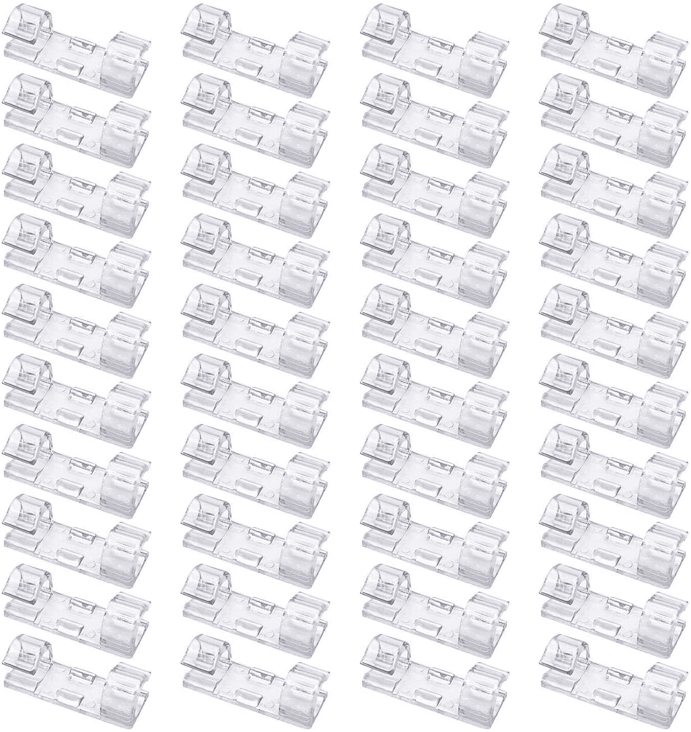 Viaky 40 Pack Self-Stick Cable Clips - Strong Adhesive Wire Holder ...
