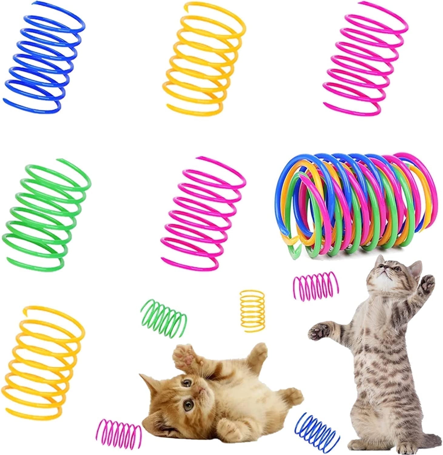 40 pack cat spiral spring, cat toys spring for indoor cats, durable ...