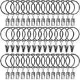 40 Pack Curtain Rings with Clips, Drapery Clips with Rings, Drapes ...