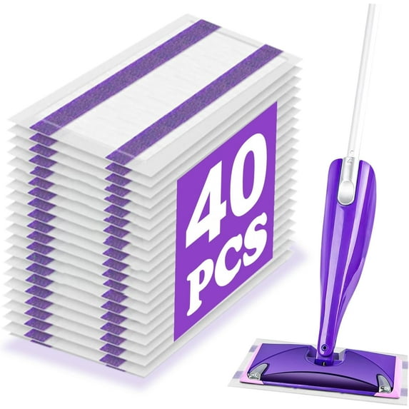 40 Pack Disposable Mop Pad Refills for Wet Jet Spray Mop Pads, Wet Jet ...