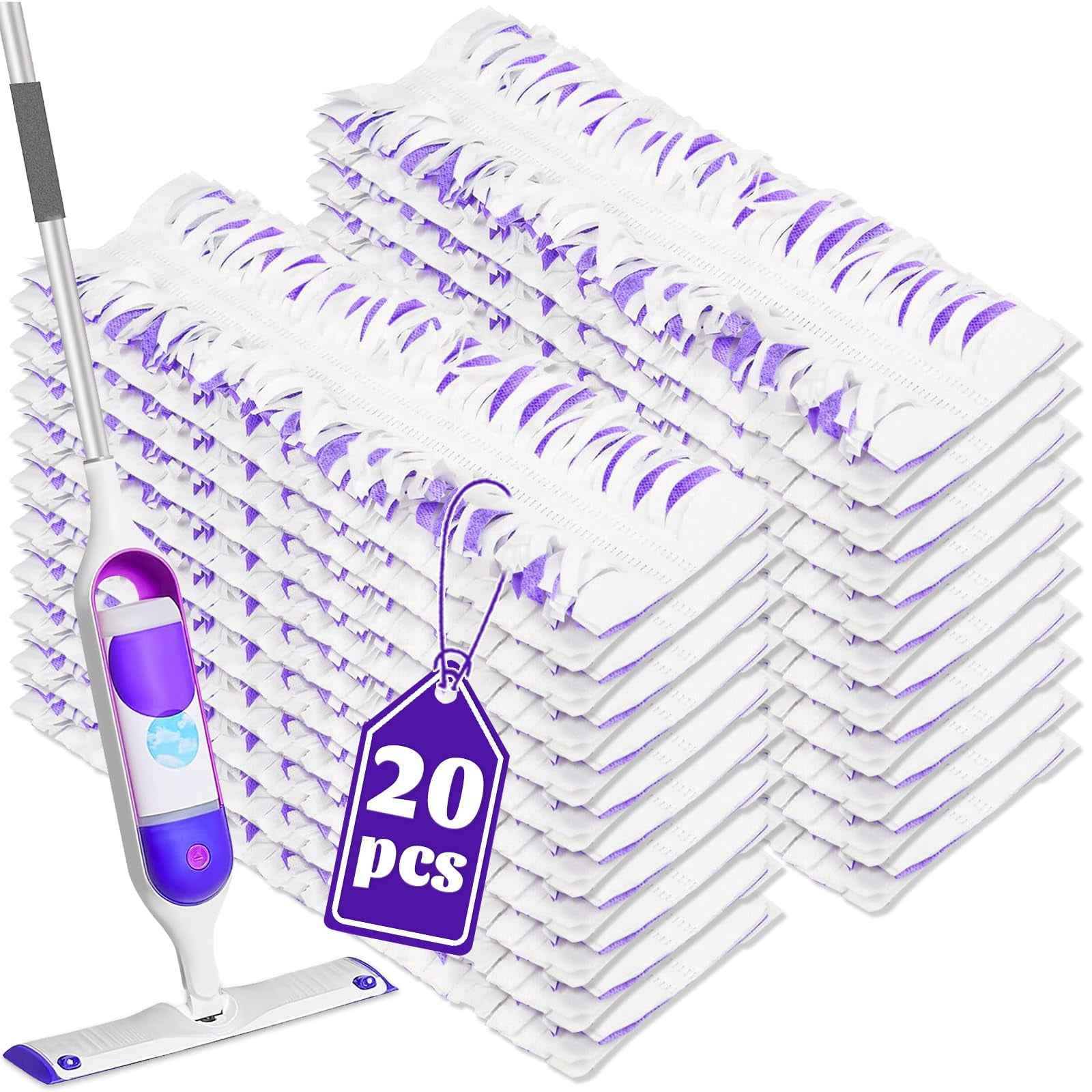 40 Pack Disposable Mop Pads Compatible with Swiffer Power Mop Pads ...