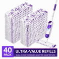 40 Pack Disposable Power Mop Pads Refills for Power Mop,Thickened Multi ...