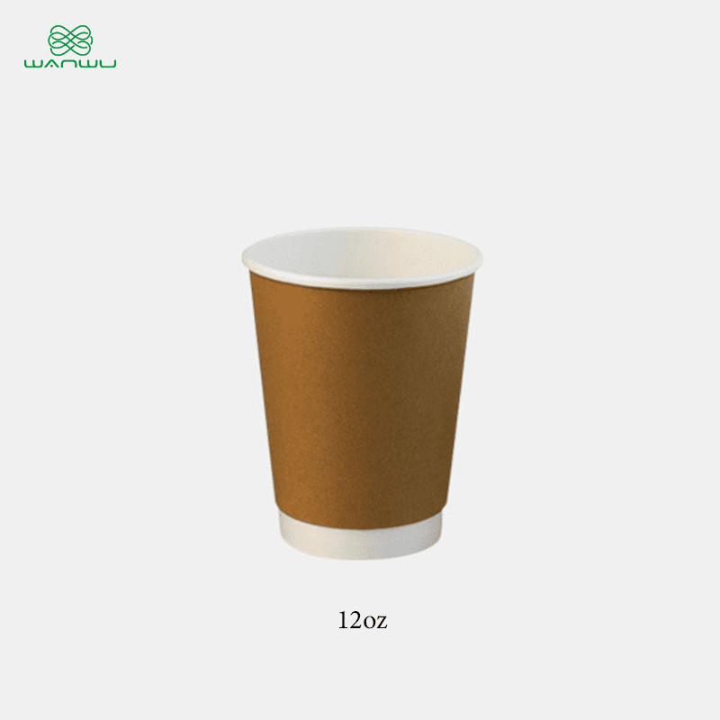 40 Pack Double Wall Disposable Cups with Lids - Thick Insulated Hollow ...