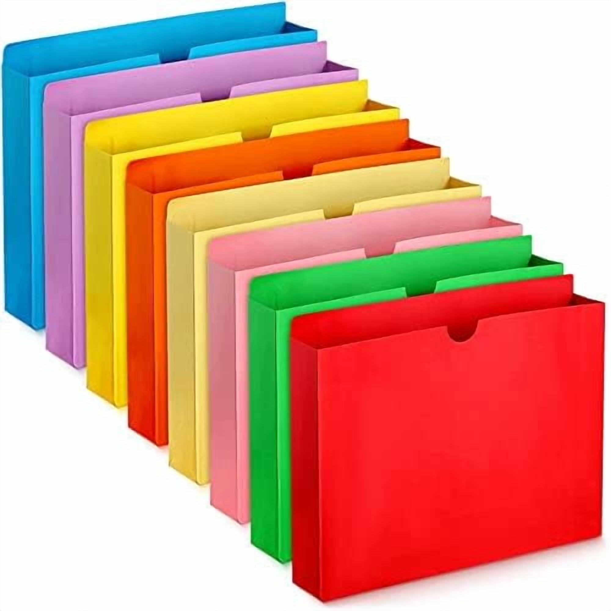 40 Pack File Folders 2 Inch Expanding Pocket Expandable File Folders ...