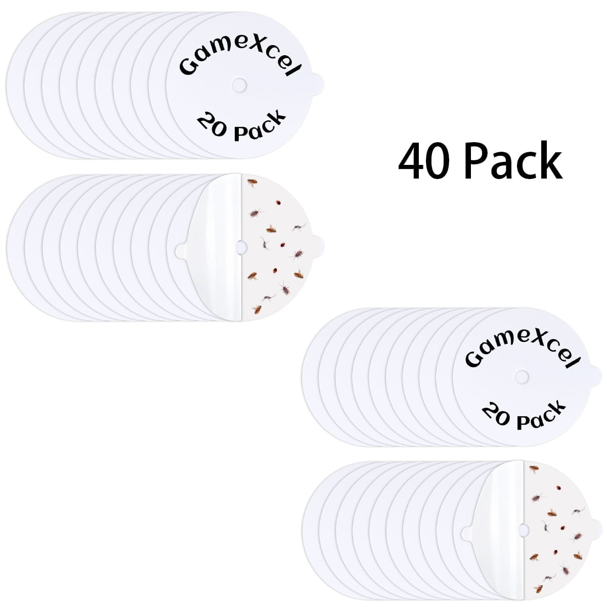 40 Pack 5.4in Universal Flea Trap Refill Discs, Sticky Dome Glue Boards ...