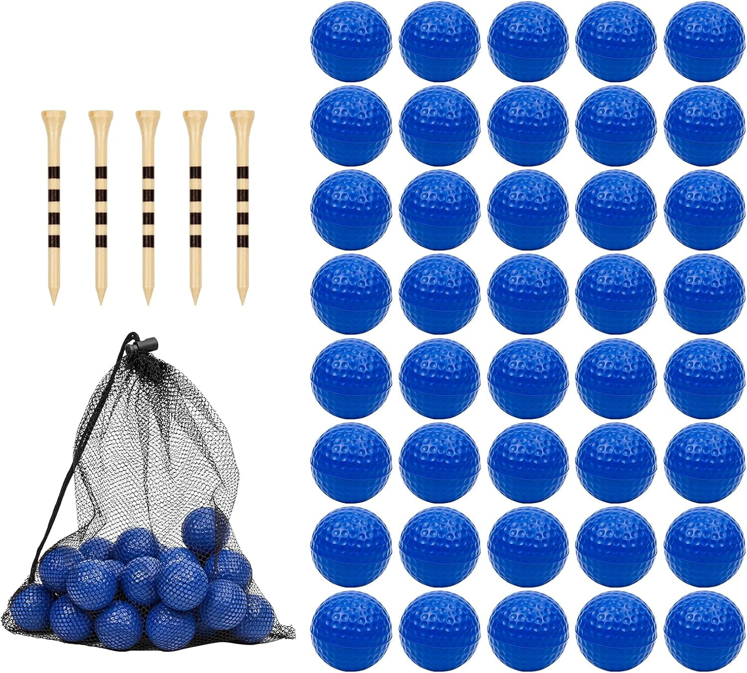 40 Pack Foam Golf Practice Balls - Realistic Feel and Limited Flight ...