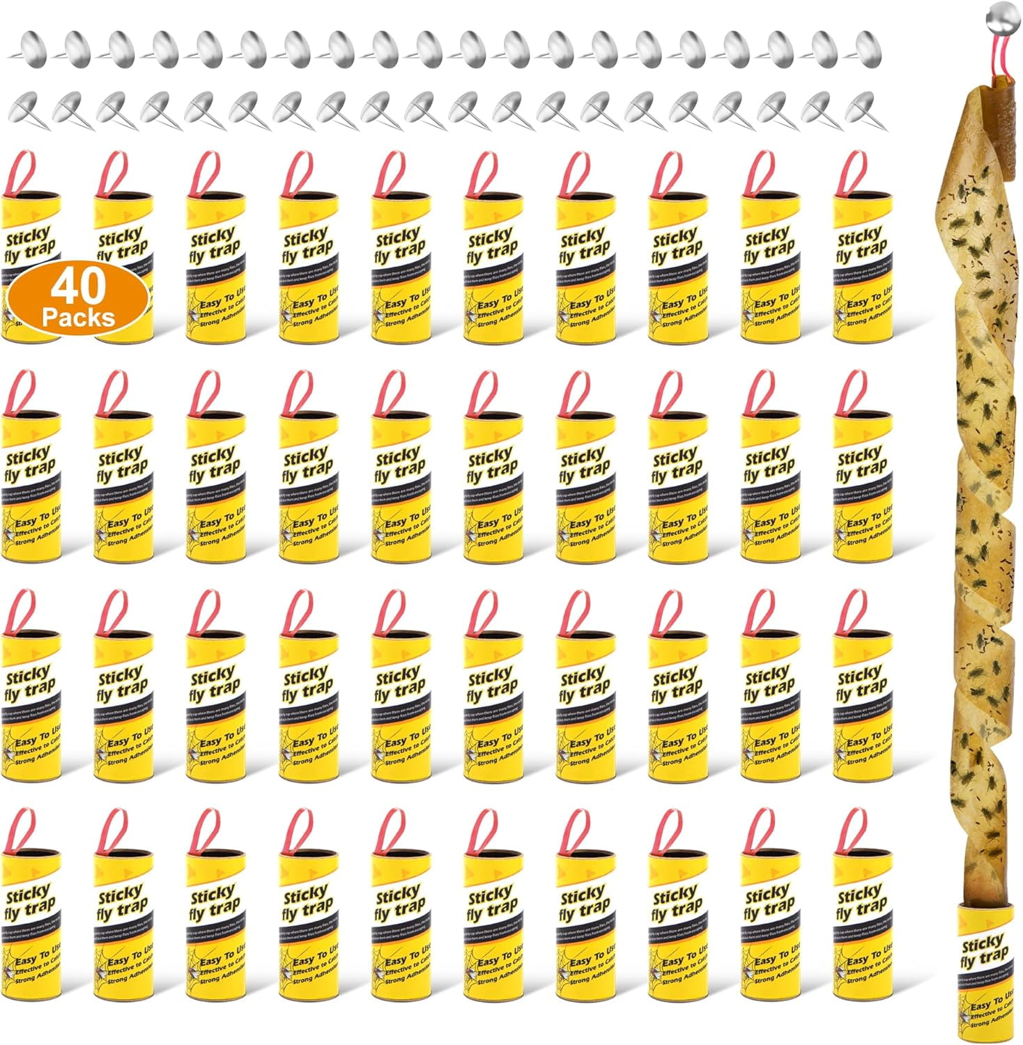 40 Pack Fruit Fly Traps for Indoors, Fly Traps Outdoor, gnat Traps for ...