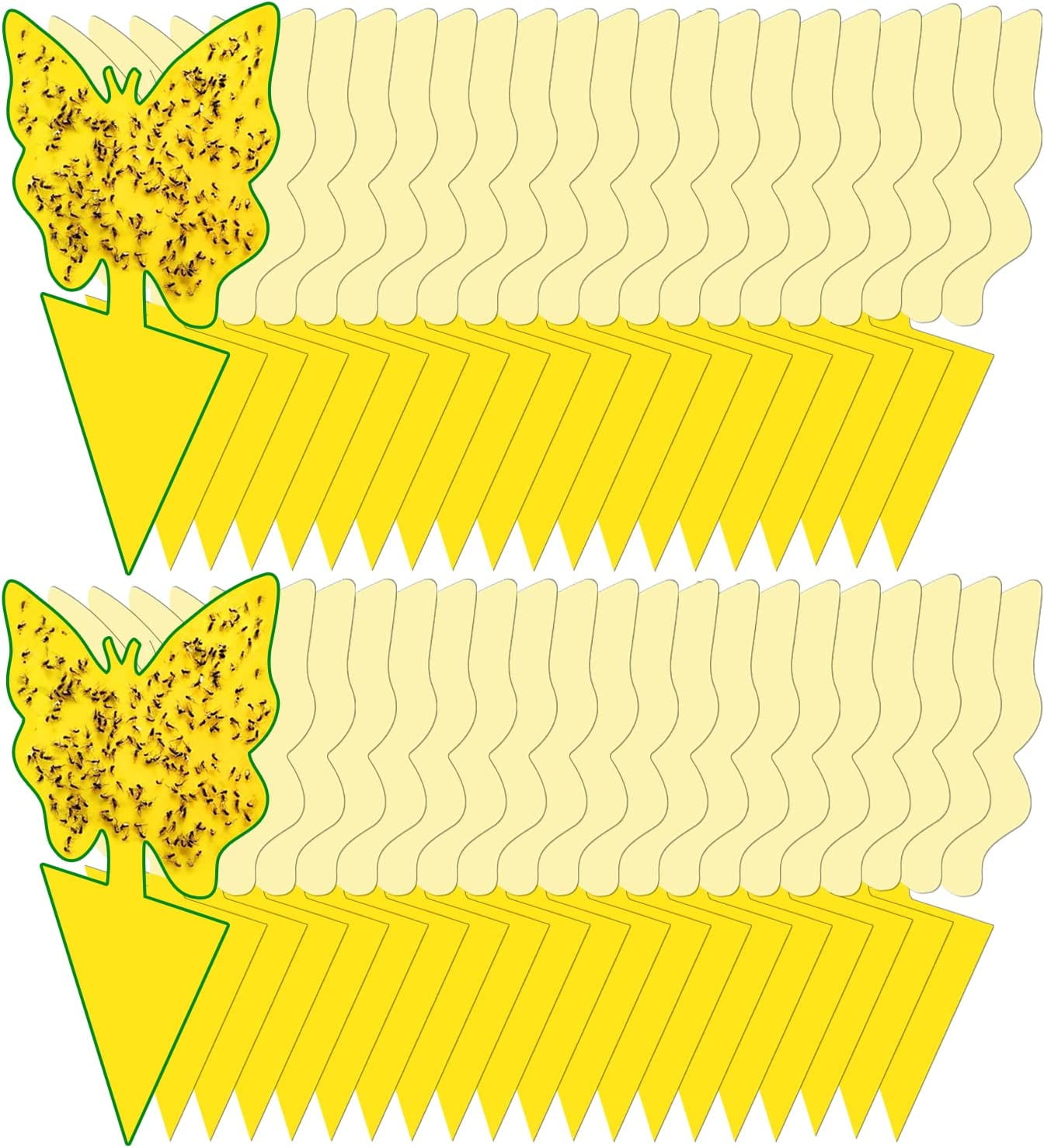 40 Pack Fungus Gnat Traps for House Indoor Yellow Sticky Traps for ...