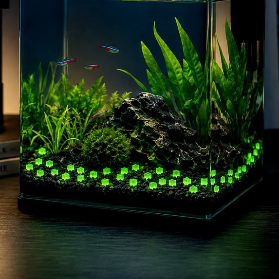 40 Pack Glow in The Dark Aquarium Stones, 1.4 cm Luminous Resin Pebbles ...