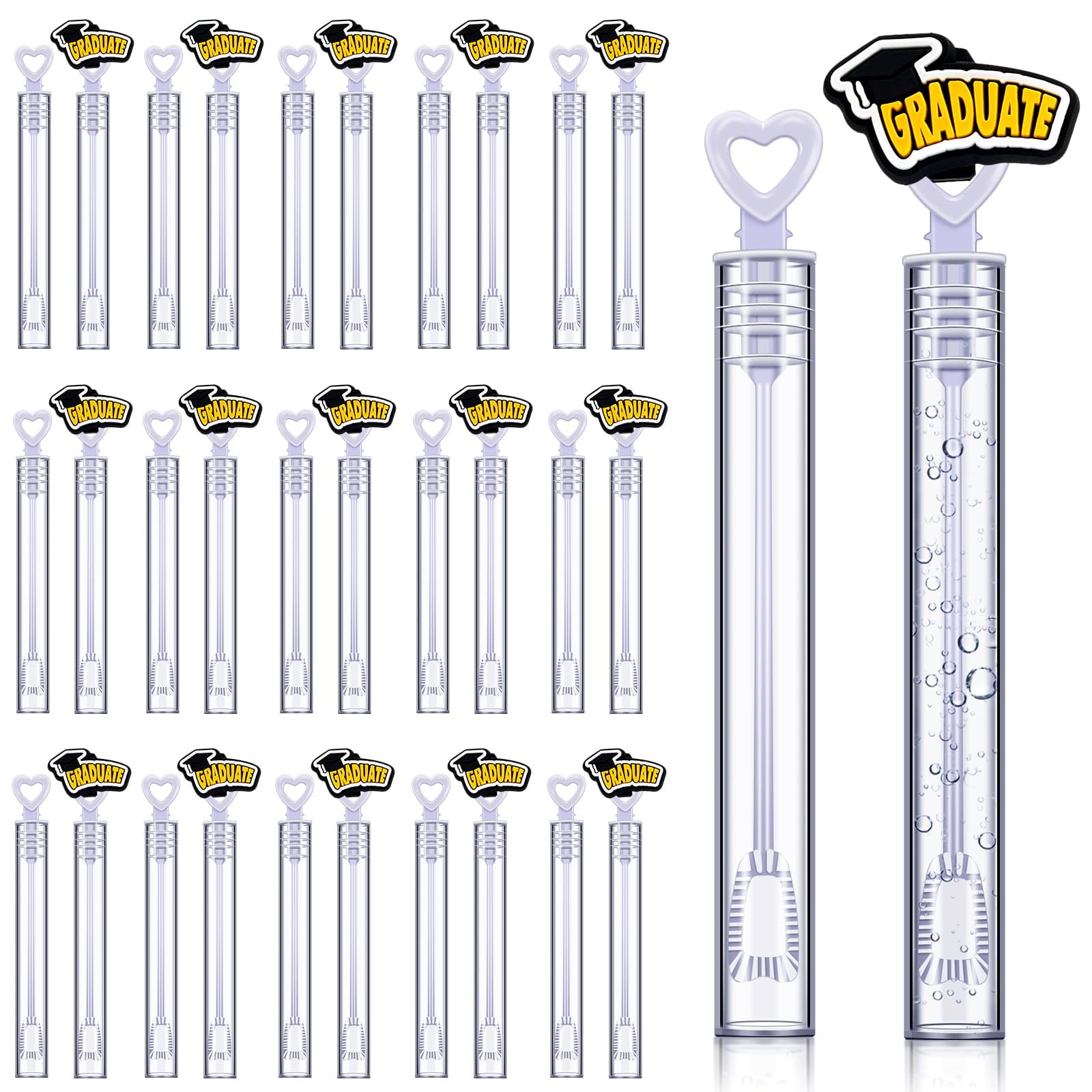 40 Pack Graduation Party Favors Graduation Hat Bubbles Clear Mini ...