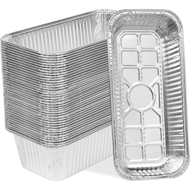 SONGLAM 8-Pack Disposable Grill Toppers, Aluminum Foil Grill Pans with ...