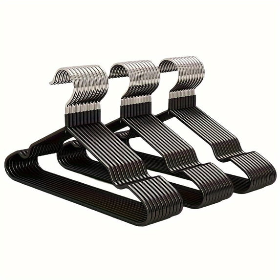 40-Pack Heavy-Duty Non-Slip Metal Clothes Hangers - Rust-Resistant ...