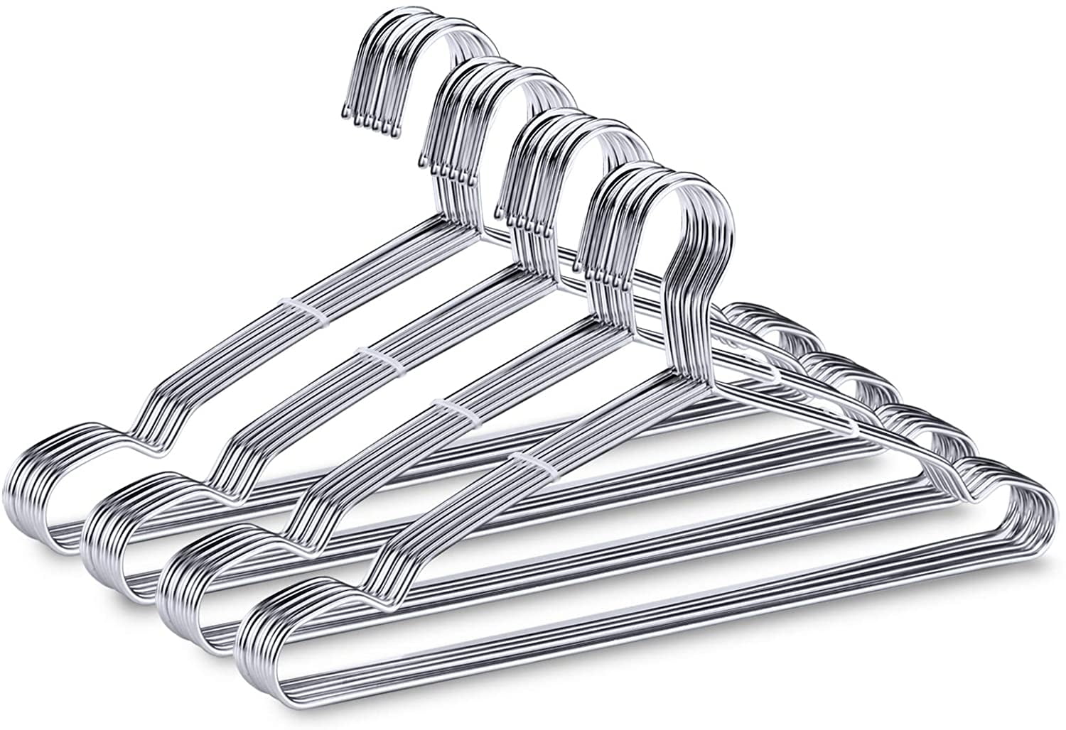 40-Pack Heavy-Duty Stainless Steel Hangers – 15lb Capacity, Rustproof ...