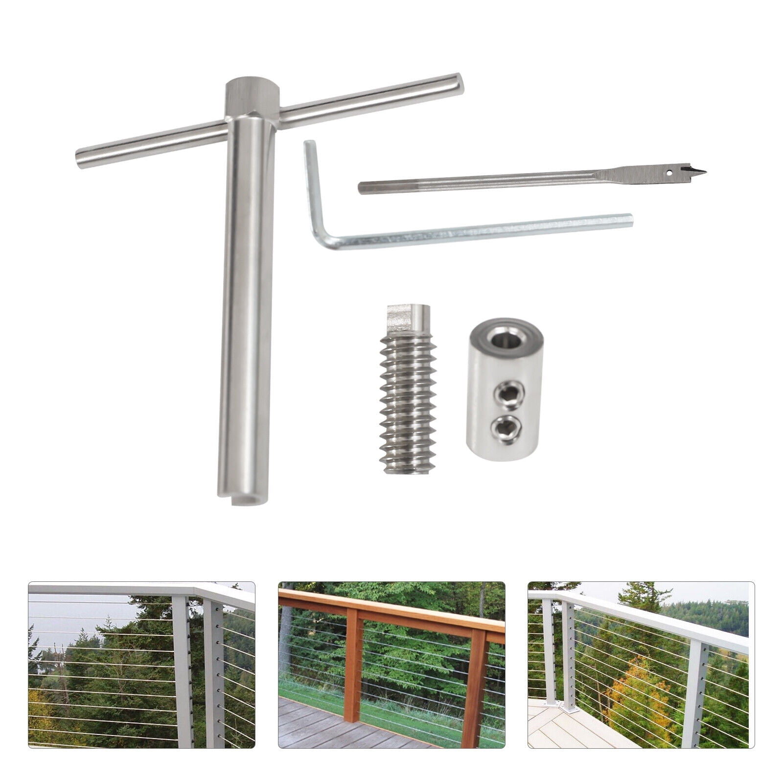 40 Pack Invisible Cable Railing Kit, T316 Stainless Steel 1/8 ...