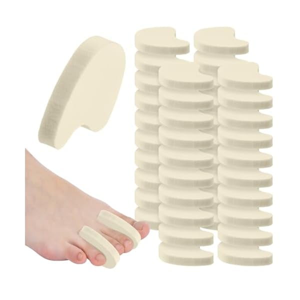 40 Pack Large Foam Toe Spacers Toe Separators for Women Men Relieves ...