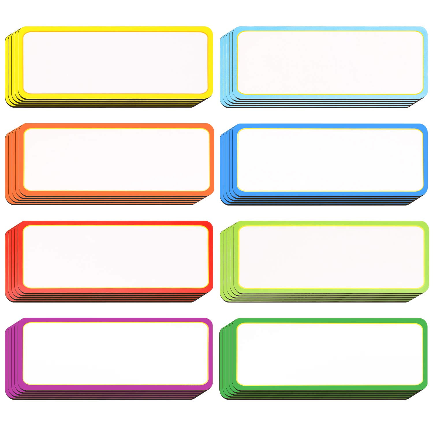 40 Pack Magnetic Labels, Dry Erase Reusable Name Tags for Refrigerator ...