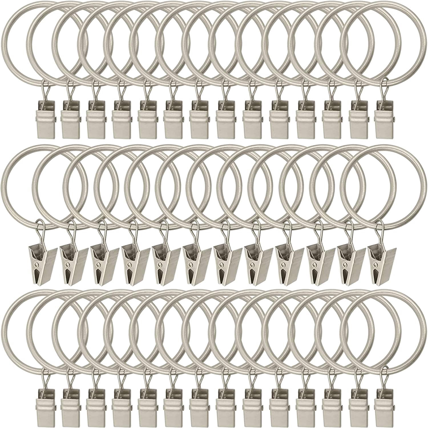 FZENeast Metal Reusable Curtain Clip Rings 40 Count - Walmart.com