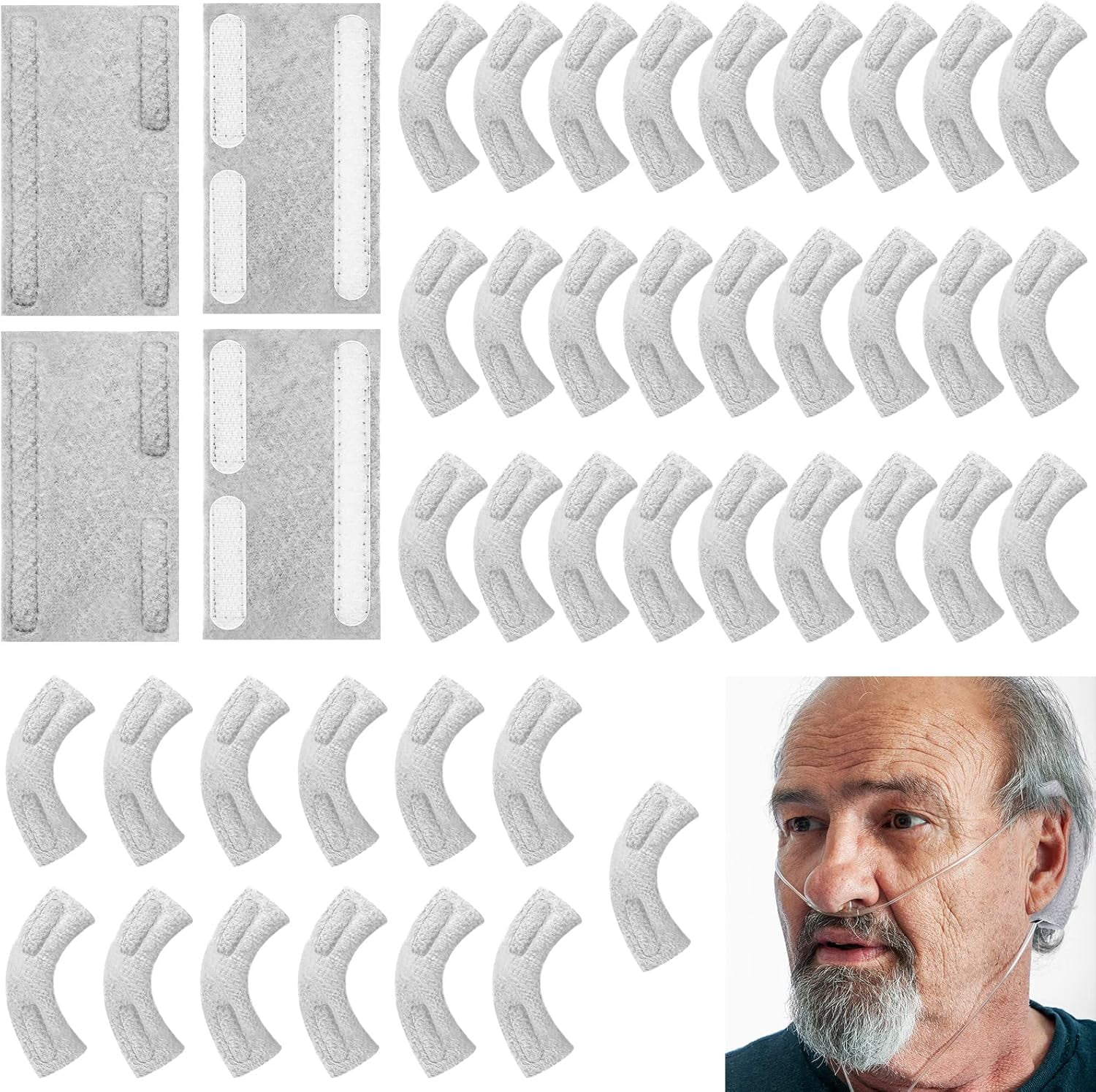 40 Pack Nasal Cannula Ear Cushions Soft Oxygen Ear Pads Comfort Oxygen ...