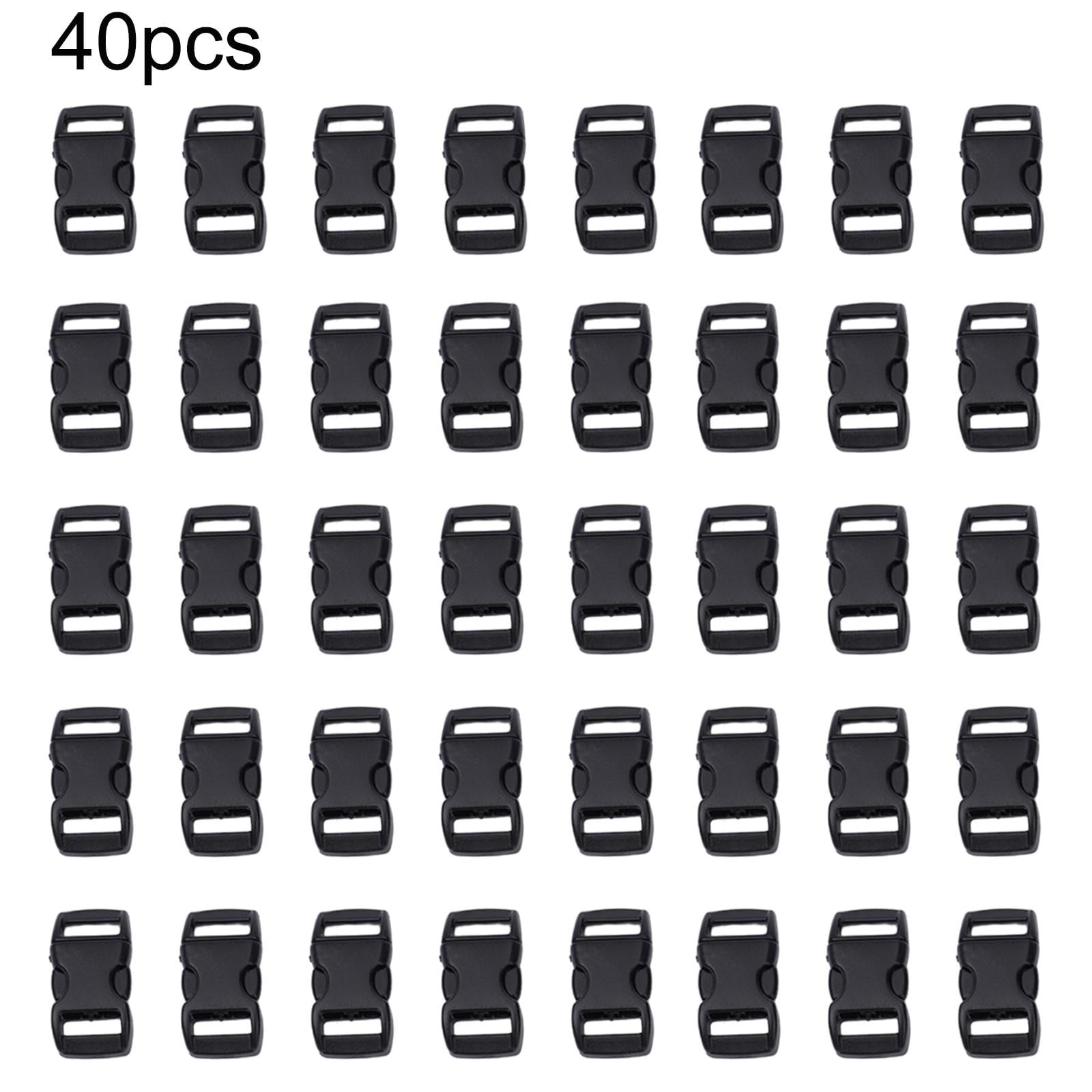 40 Pack Paracord Bracelets Buckles, 5/8 Inch Contoured Paracord Buckles ...