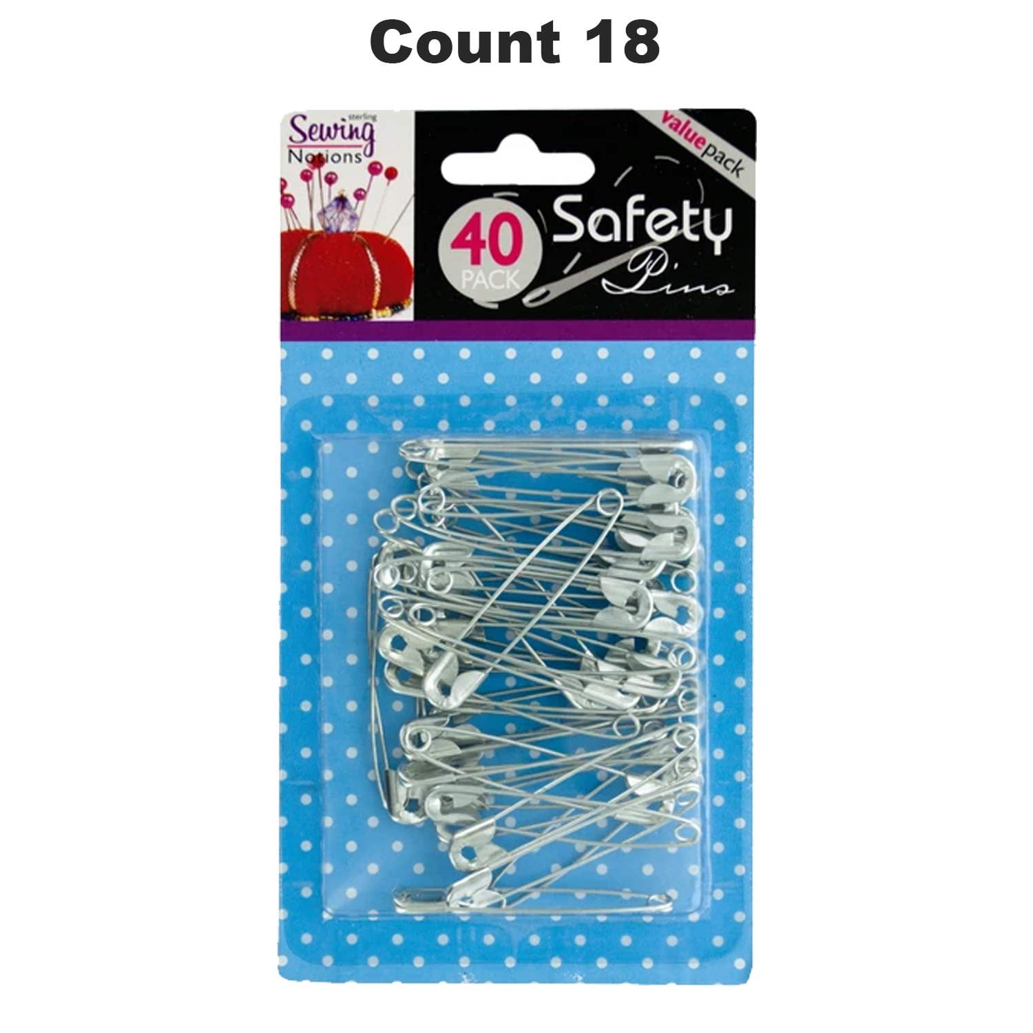 40-Pack Premium Safety Pins – Durable, Rust-Resistant, Multipurpose ...