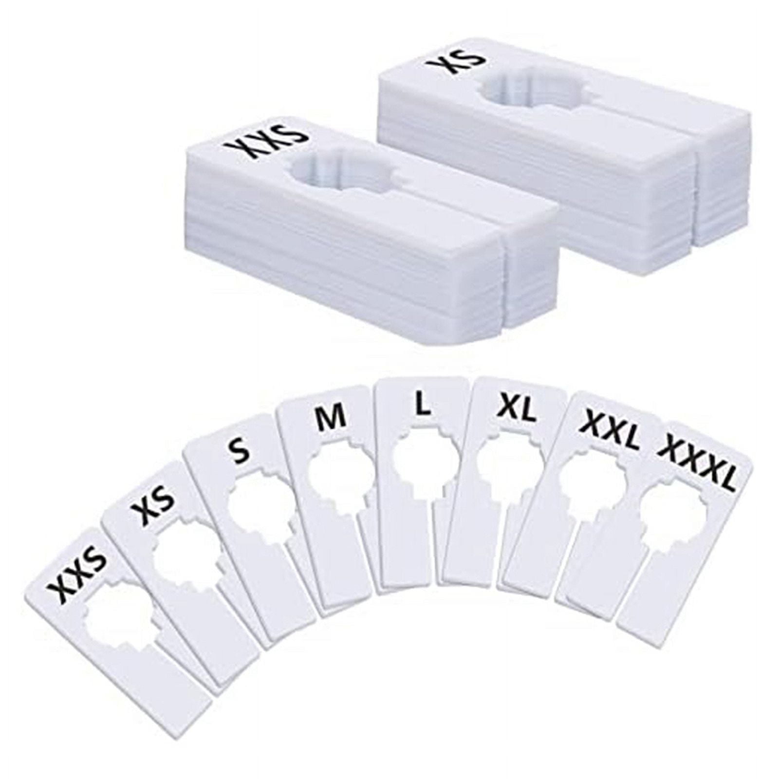 40 Pack Rectangular White Plastic Clothing Size Closet Rack Dividers ...
