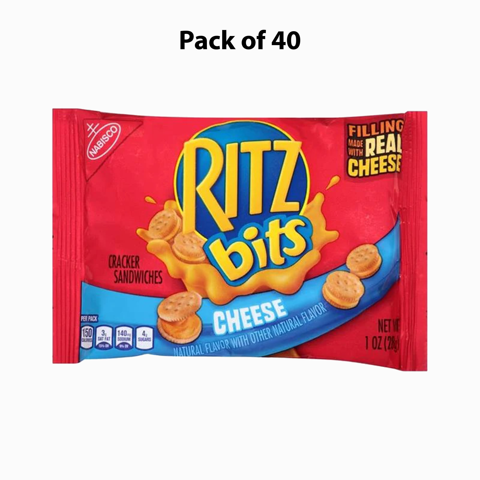 40 Pack Ritz Bits Cheese Sandwich Crackers | Small bites, big flavor ...