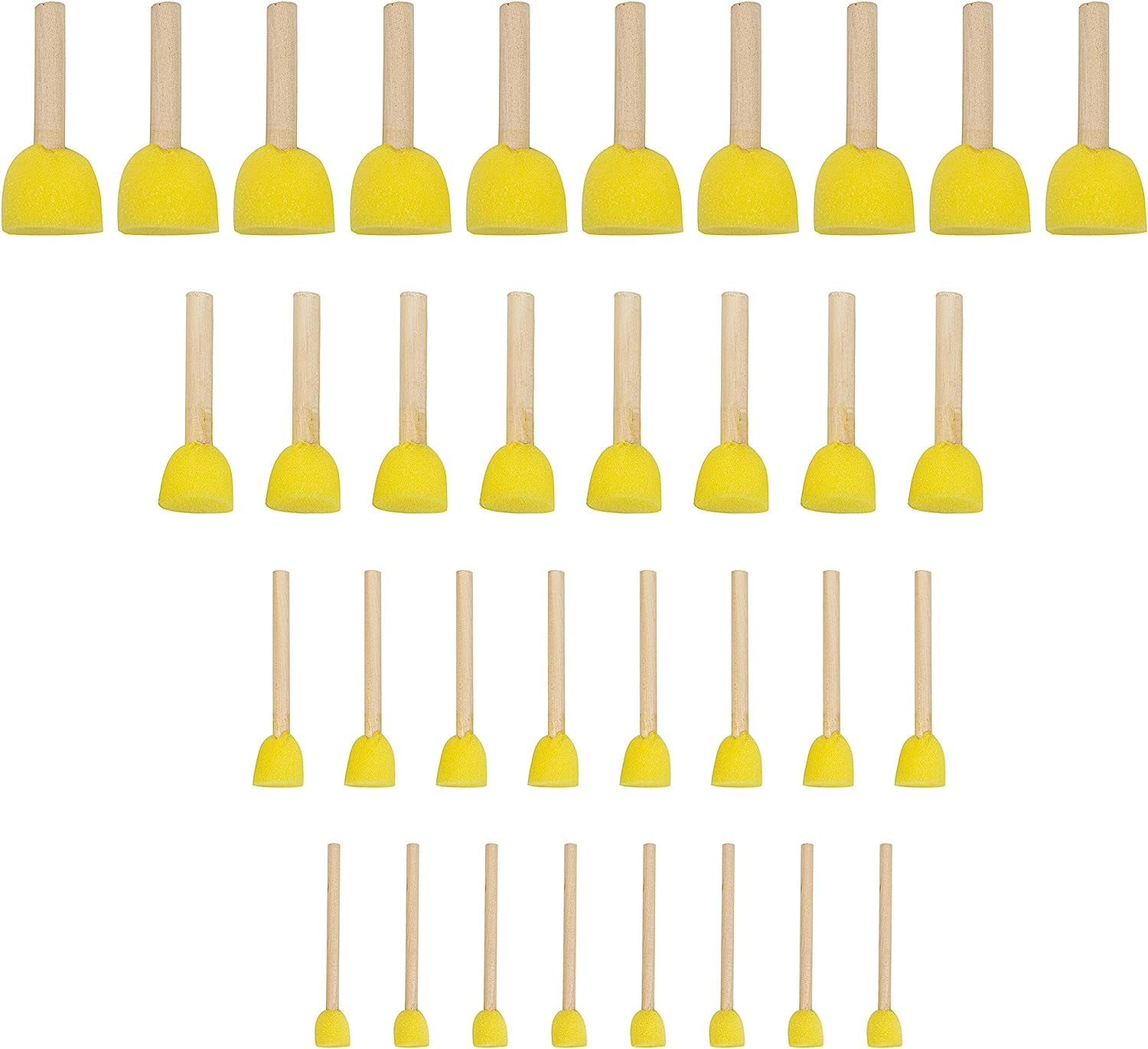 40 Pack Round Foam Sponges Brush Pouncers Dabbers Set Assorted Size ...