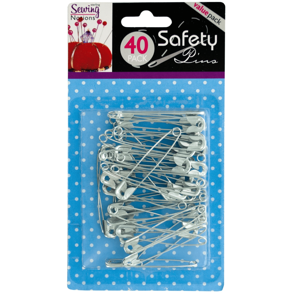 40 Pack Safety Pins Set, Perfect for Thick Fabrics Like Denim, Burlap ...