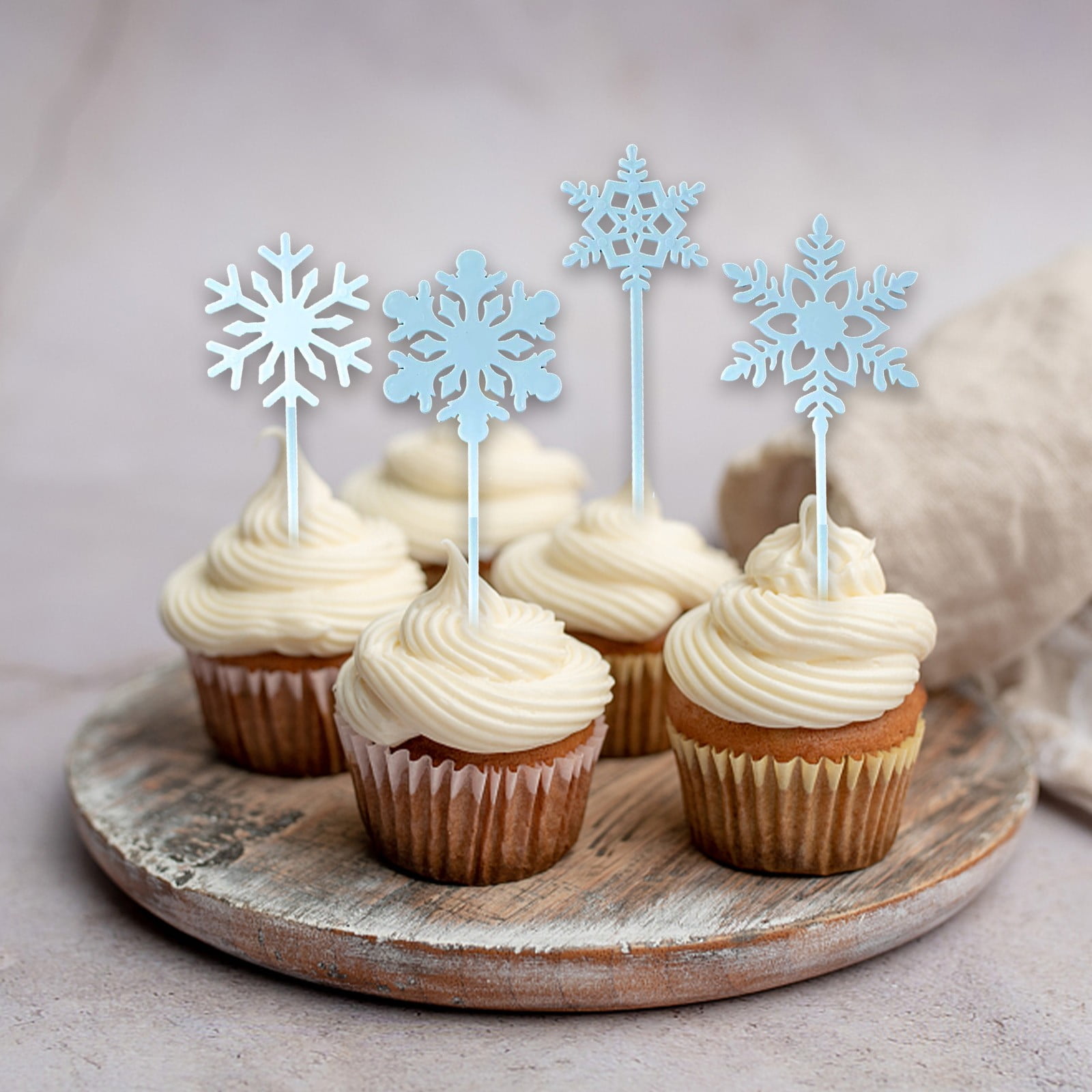 40-Pack Snowflake Cocktail Picks - Decorative Plastic Drink & Dessert ...