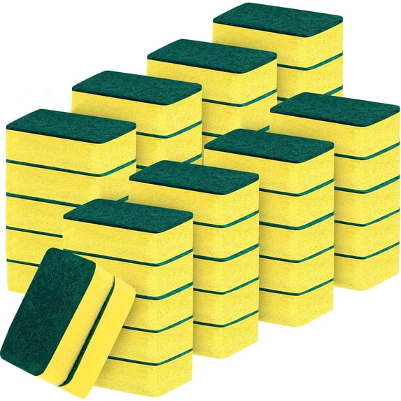 40 Pack Sponges Kitchen High Density Dish Sponges Scrub Sponge Multi ...