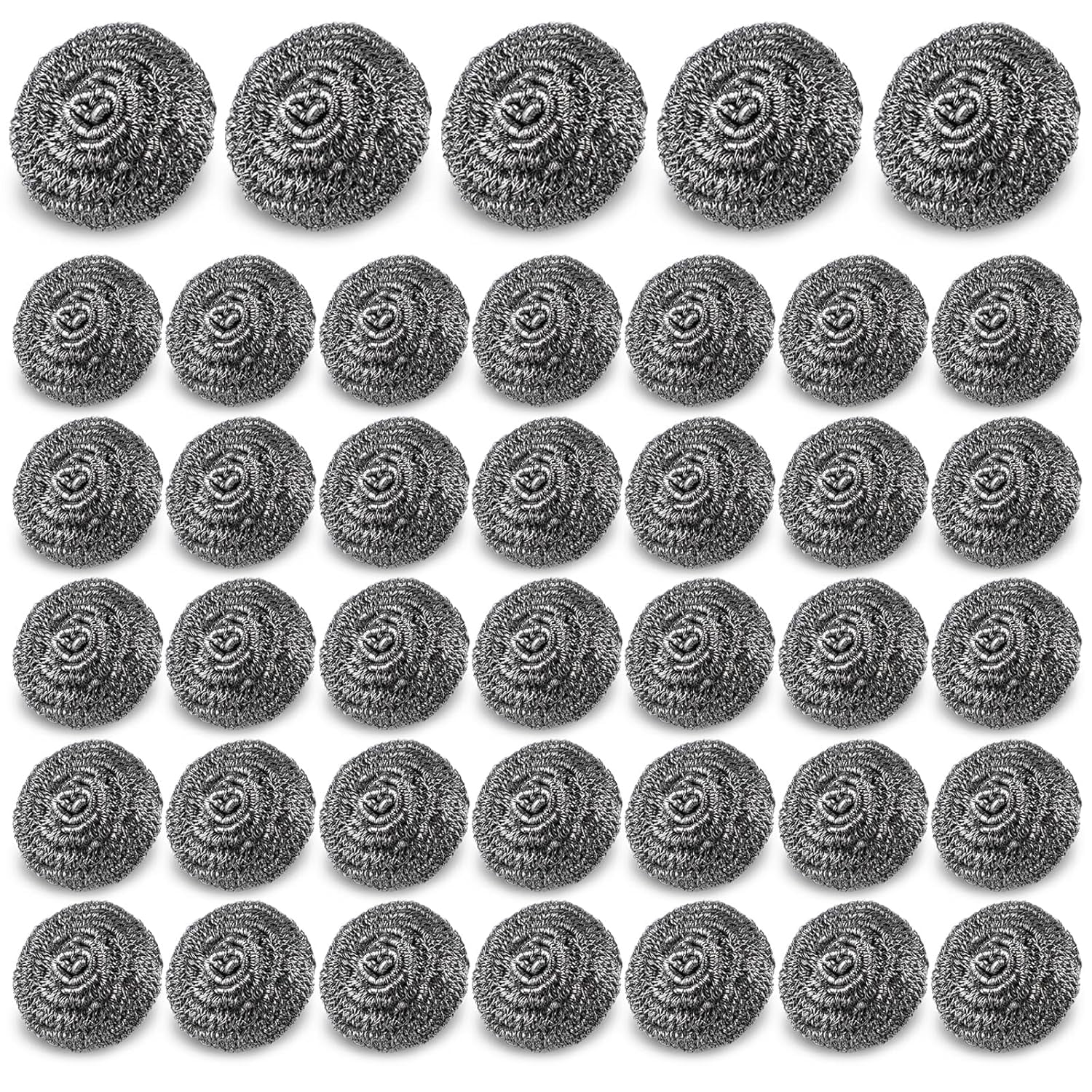 40 Pack Steel Wool Scrubber Pads, Stainless Steel Scrubber, Scrubbing ...