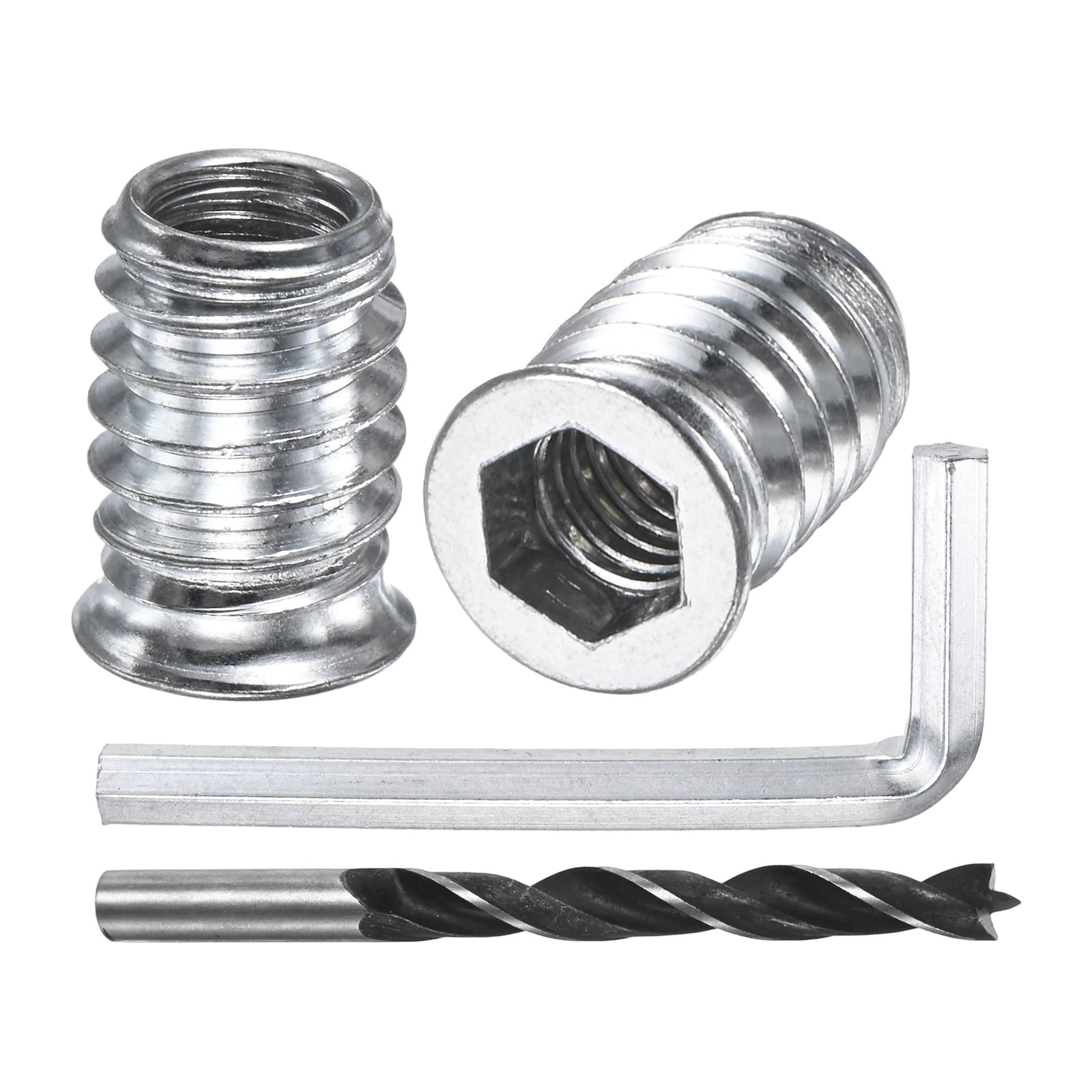 40-Pack Threaded Inserts for Wood, 5/16-18x15mm Hex Drive Threaded ...