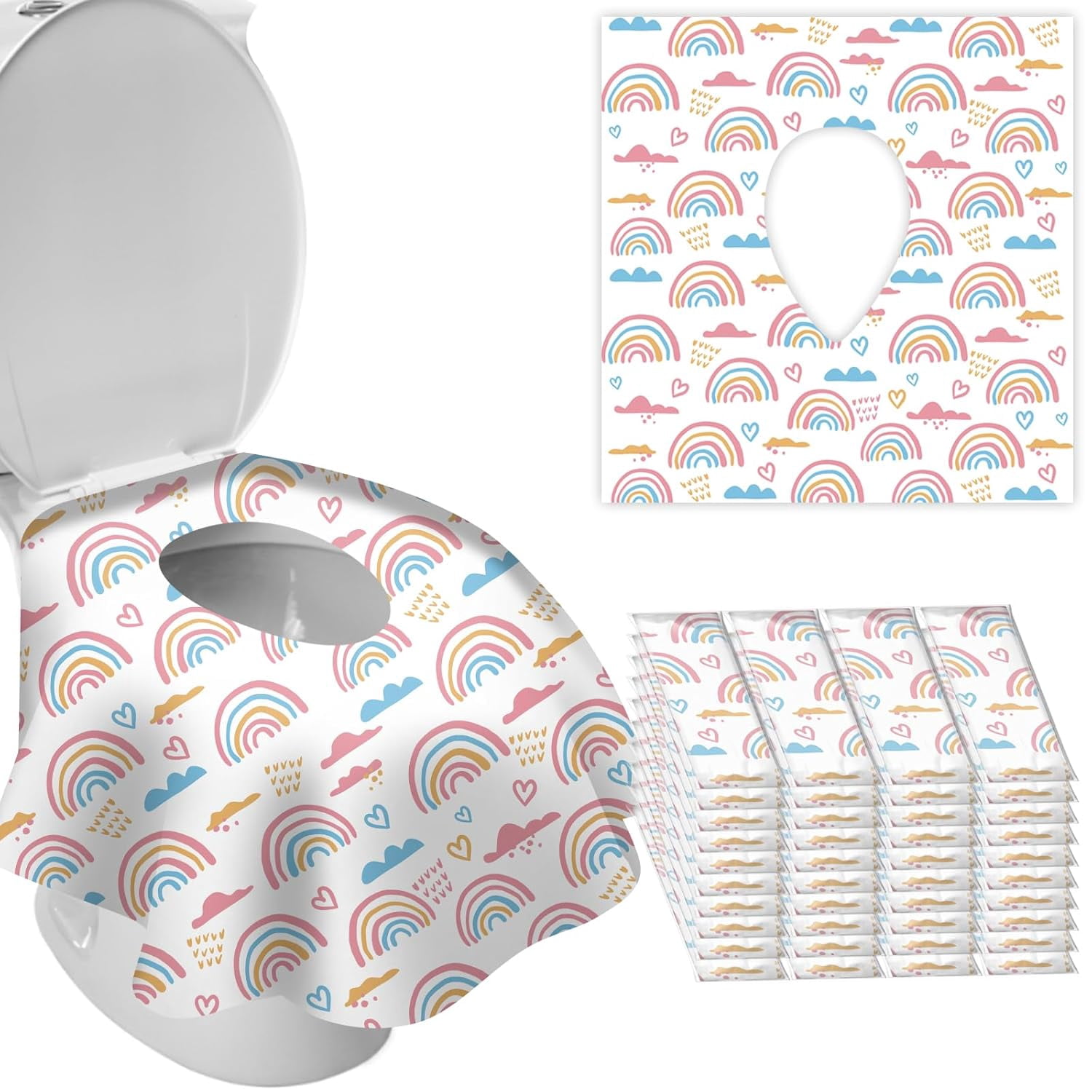 40 Pack Disposable, Safe No-Slip Waterproof for Kids Toddlers Use in ...