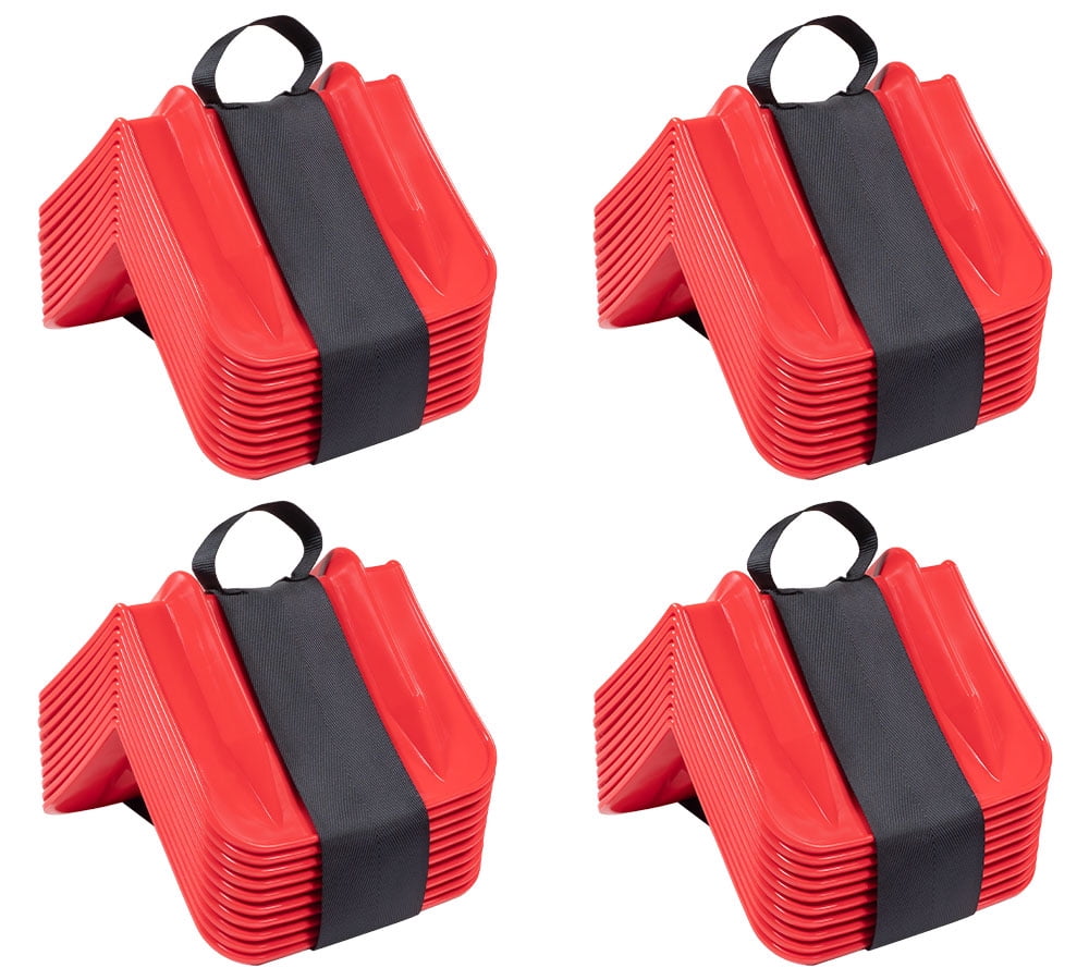 40 Pack V Edge Protectors Flatbed with Carrying Case & Webbing Handle 8 ...