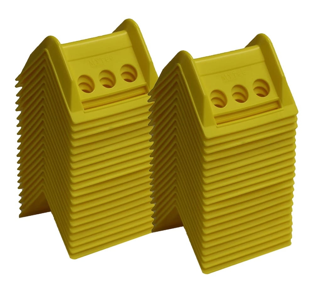 40 Pack Yellow 4" Flatbed Edge Protectors with Carrying Case - 4" Winch ...