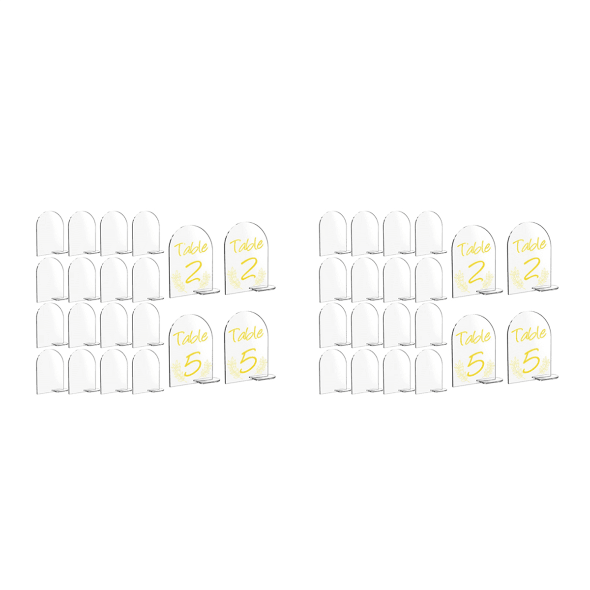 40 Packs 6X4 Inch Blank Acrylic Numbers Signs with Stand Wedding ...