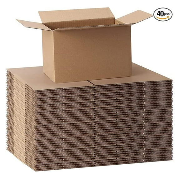 40 Packs 6x4x3 Shipping Boxes Corrugated Cardboard Mailing Boxes ...