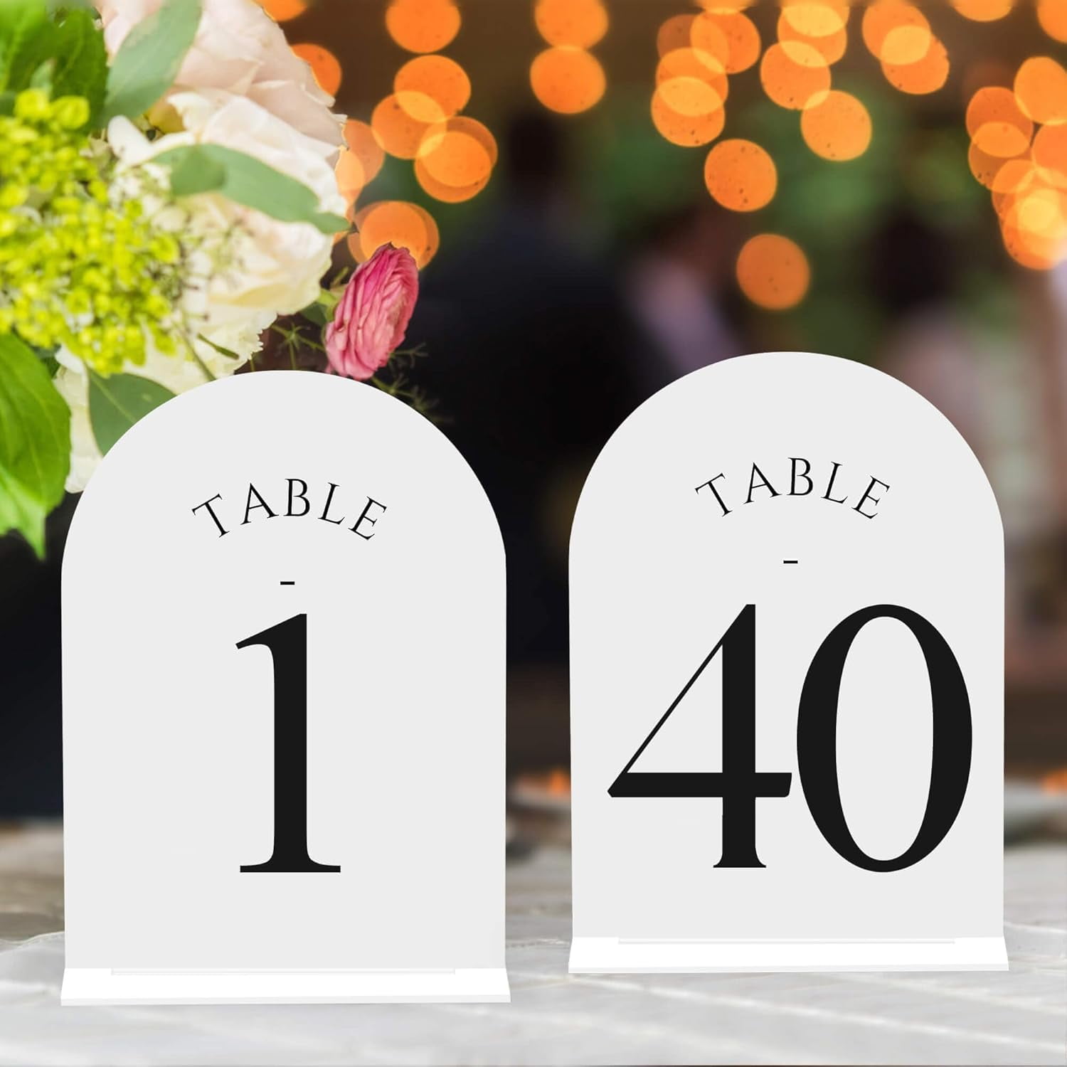 40 Packs Table Number Holders - 5" X 7" Acrylic Sign Table Numbers 1-40 ...