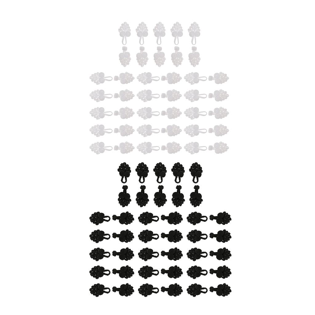 40 Pair Chinese Frog Closure Flower Button Fastener DIY Sewing for ...
